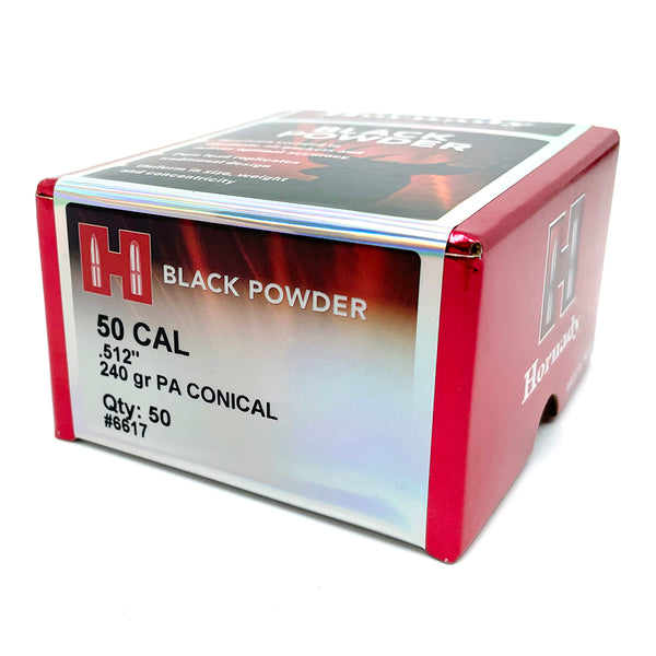 Hornady 50 cal Black Powder PA Conical Bullets - Canada Brass