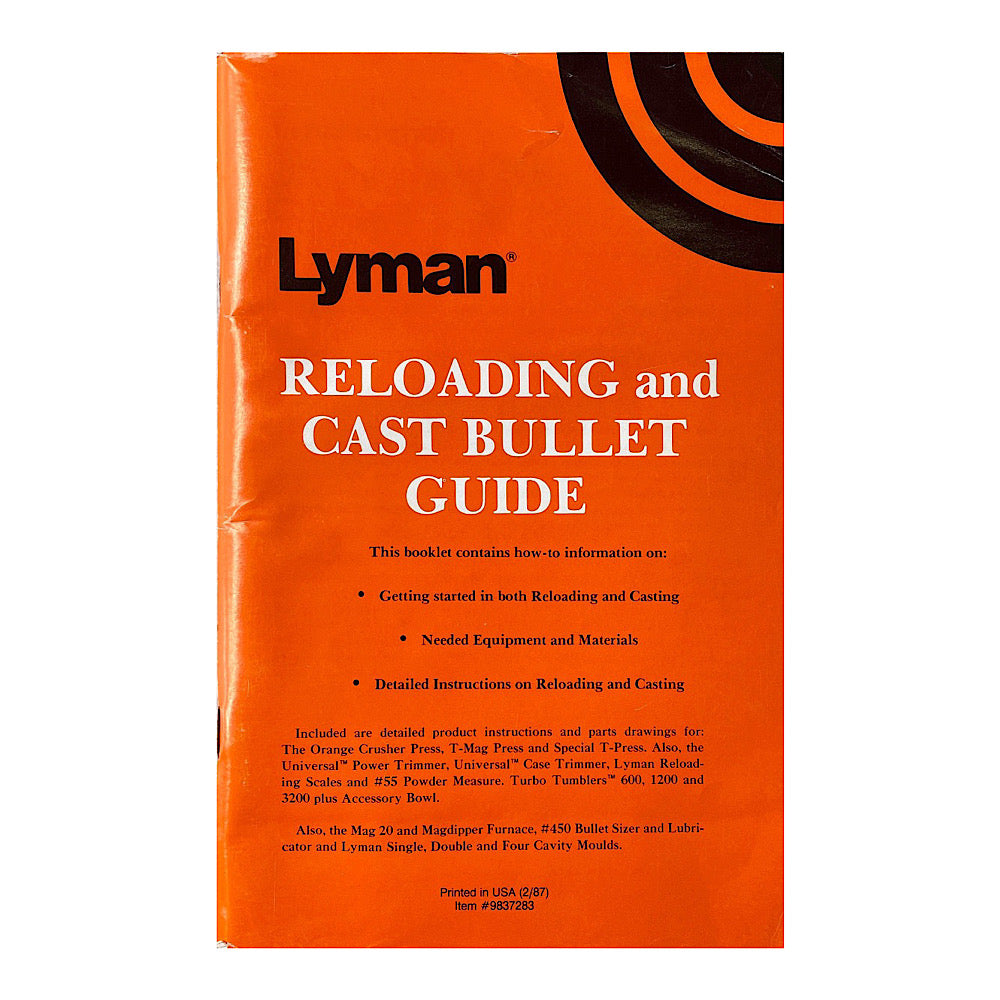 Lyman Reloading and Cast Bullet Guide - Canada Brass