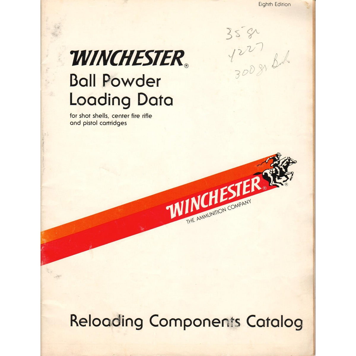 Winchester Ball Powder Loading Data 8th Edition - Canada Brass